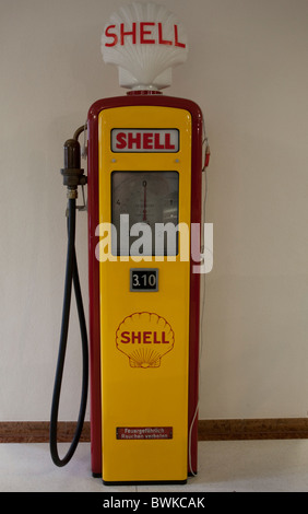 Petrol pump at Shell petrol station in Copenhagen - on the corner of ...