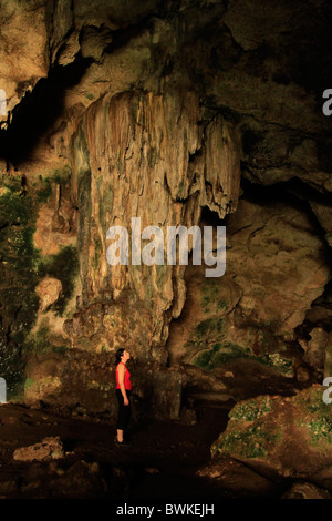 Mount Carmel, Israel. Cave of a prehistoric human in Nahal Me'arot ...