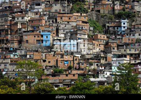 Brazil South America Favela huts poverty Rio de Janeiro slums social ...