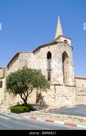 Church of St Martin in the Village of Fleury d'Aude in France Stock ...
