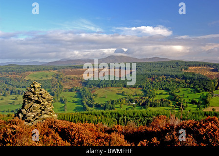 UK Scotland Perthshire Tay Valley near Aberfeldy River Tay flooding and ...