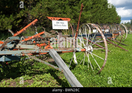 Farming equipment at Battle River Pioneer Museum, Manning, Alberta ...