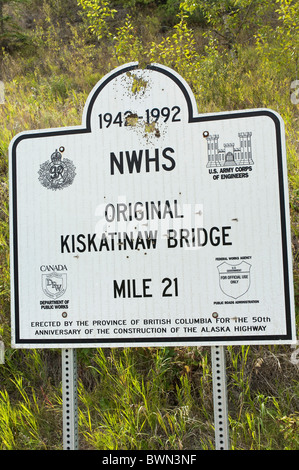 Original Kiskatinaw Bridge at Alaska Highway "21" mile marker, Dawson ...