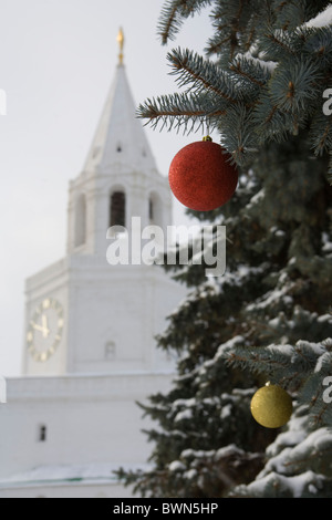 New Year Tree in Kazan. The main Christmas tree of the city. Christmas ...