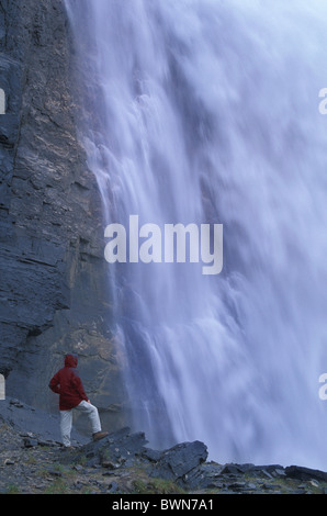 Emperor Falls Waterfall in Mount Robson Provincial Park Stock Photo - Alamy