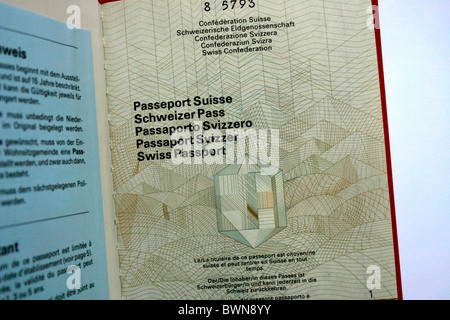 Swiss passport Switzerland Europe document of identification ...