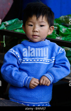 Young Chinese Boy Portrait, Xishuangbanna, Yunnan Province, China Stock ...