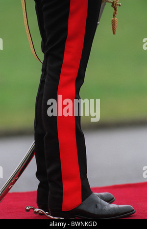 An Officer Cadet with the Royal Military Academy Sandhurst looks over a ...