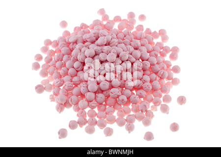 Millions strawberry flavored tiny pink circular chewy sweets Stock ...