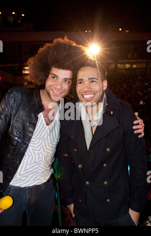 Jamie "Afro" Archer from XFactor 2009 performing and switching on the ...