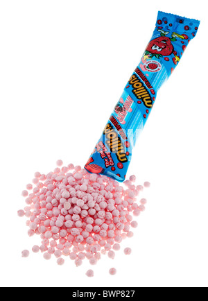 Millions strawberry flavored tiny pink circular chewy sweets Stock ...