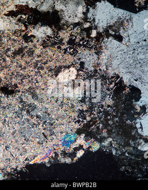 Cassiterite, Cross Polarised Microscope Image Stock Photo - Alamy