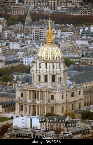 The dome of Les Invalides is seen from a hallway of the National ...