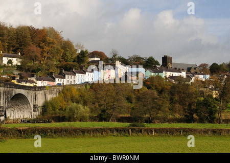 LLandeilo, Carmarthenshire, Wales, UK. The town stands above the River ...
