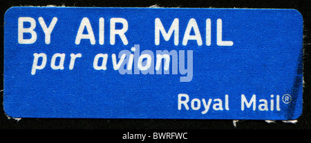 By air mail, par avion stamp, sticker for overseas letters, UK Stock ...