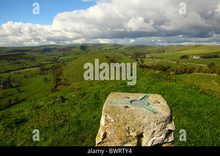 View towards Hitter Hill from High Wheeldon Hill near Earl Sterndale ...