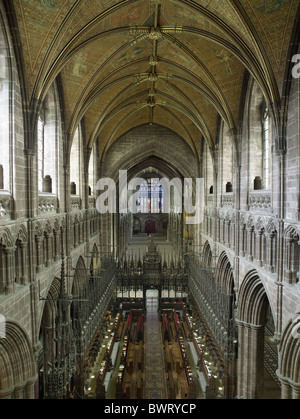 Chester Cathedral interior view of the the High Altar, Chester, Cheshire, England, UK Stock ...