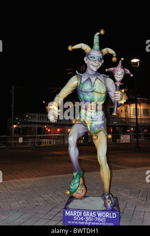 Colourful Jester statue, New Orleans Stock Photo - Alamy