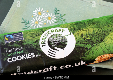 Packet of Traidcraft Fairtrade or Fair Trade Cookies or biscuits on ...