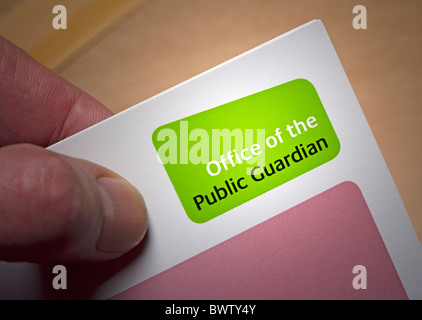 Office of the Public Guardian leaflet Stock Photo - Alamy