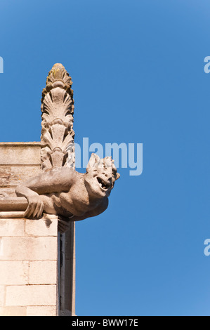 Gargoyle on a corner of Winchester Cathedral Landscape. Portrait ...