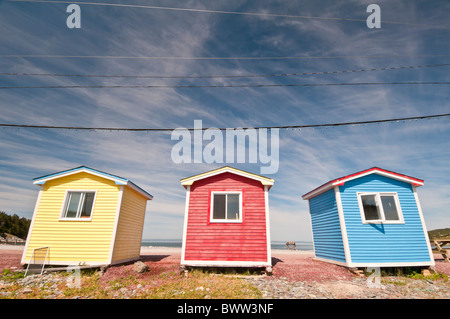 Colorful beach huts, Cavendish, Trinity Bay, Avalon Peninsula ...