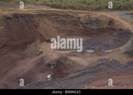 Volcanic cinder quarry Santa Cruz Island Galapagos Stock Photo - Alamy