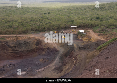 Volcanic cinder quarry Santa Cruz Island Stock Photo - Alamy