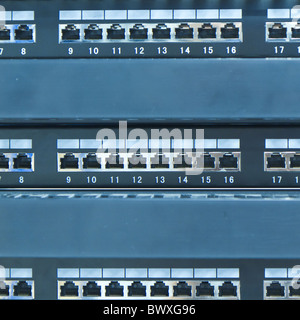 network hub without patch cables Stock Photo - Alamy