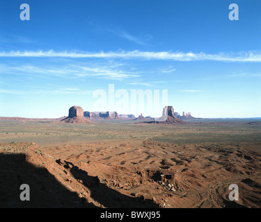 cliff formations monument Valley steppe USA America North America Utah ...