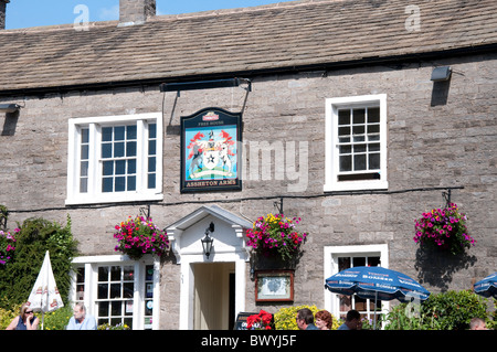 The Assheton Arms the village of Downham Pendle Hill area in Lancashire ...