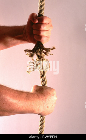 break Dew Rope rope rupture symbol tear tearing Stock Photo - Alamy