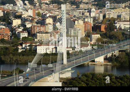Rainha Santa Isabel Bridge and Mondego River - Coimbra, Portugal Stock ...