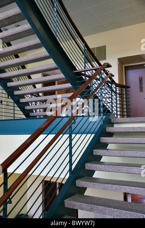 Double railing stair case Stock Photo - Alamy