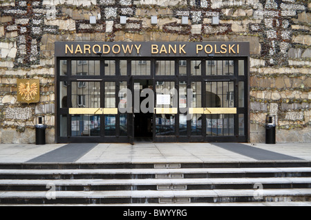 Entrance to the National Bank of Poland, Warsaw, Poland Stock Photo - Alamy