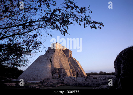 cultural site dusk Estado de Yucatan historical Maya culture Mexico ...