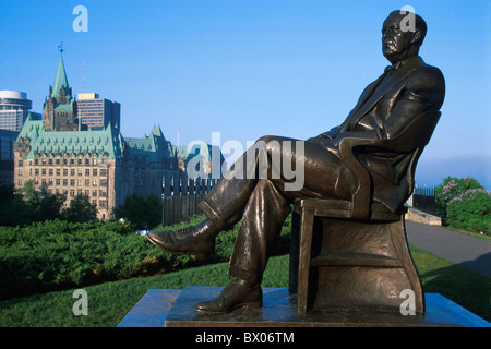 Statue of Lester B Pearson, Parliament Hill, Ottawa, Ontario, Canada ...