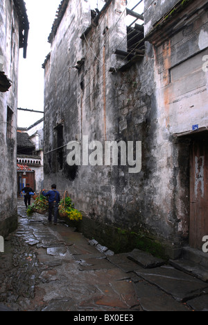 Traditional Hui style homes, Wuyuan, Jiangxi Province, China Stock ...