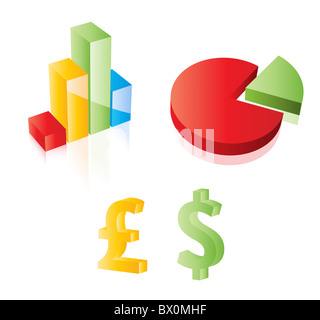 pie chart pound sign illustration Stock Photo - Alamy