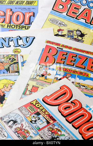 Old childrens comics, including the Beano, Dandy, Victor, Bunty, Beezer ...