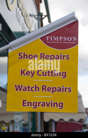Timpson shop store sign Stock Photo - Alamy