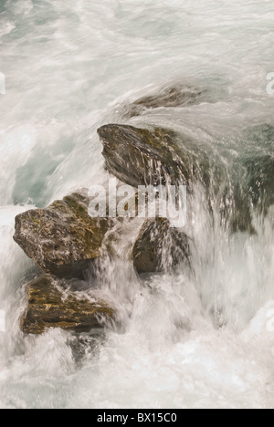 Fast Flowing Water Of A Mountain River With Motion Blur Stock Photo - Alamy