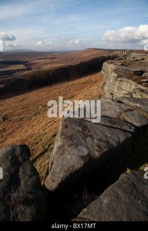 Stanage Edge with Win Hill, Lose Hill and Kinder Scout in the ...