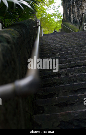 The Queen's Staircase in Nassau, Bahamas, also known as the 66 steps, a ...