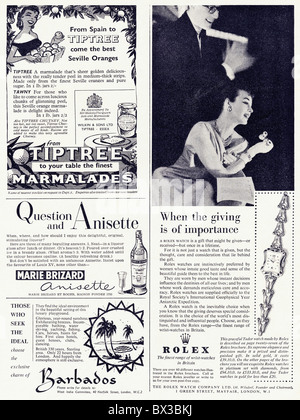 Full page of typical adverts in Edwardian era magazine dated 1908 Stock ...