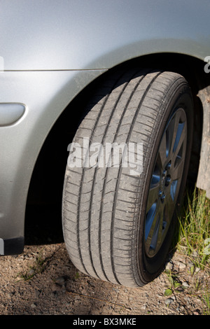 summer car tire tread, front view, black background Stock Photo - Alamy