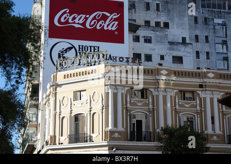 Coca-cola Sign over the Colonial Hotel in Salta Stock Photo - Alamy