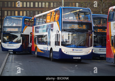 Manchester Piccadilly Bus station, Stagecoach buses at the bus stops ...
