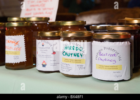 Home made food - labelled jars Stock Photo - Alamy