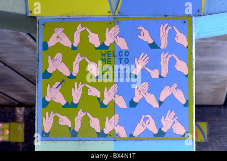 Welcome to Coventry city centre sign Stock Photo - Alamy